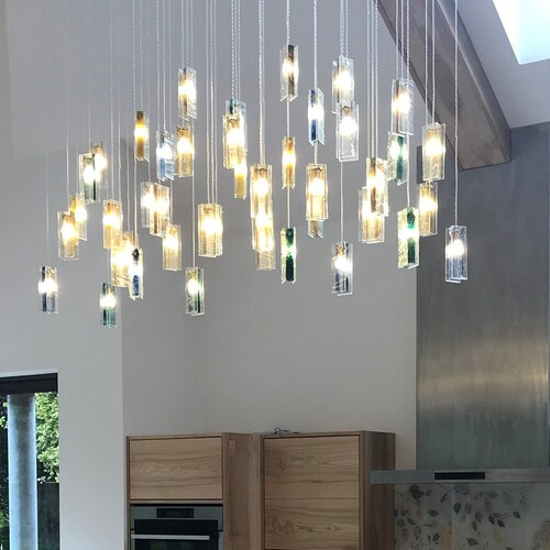 Island Lighting Glass Pendant Light for Kitchen . Blown Glass - Etsy