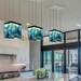 Large Kitchen Island Pendant Light Stained Glass Hanging Lamp - Etsy