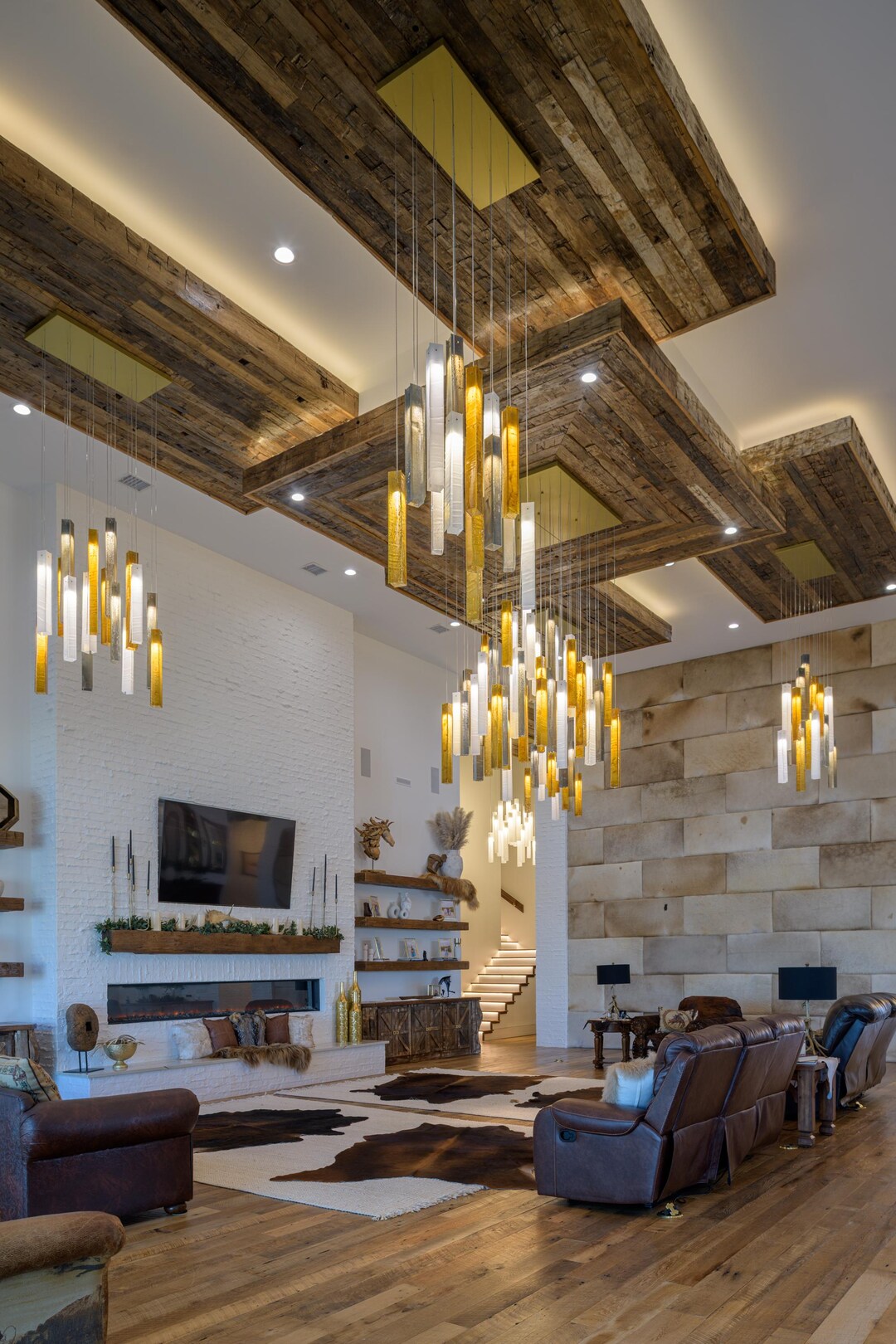 Custom Chandelier – Art Glass Chandelier for Earthy Home Decor | Large ...