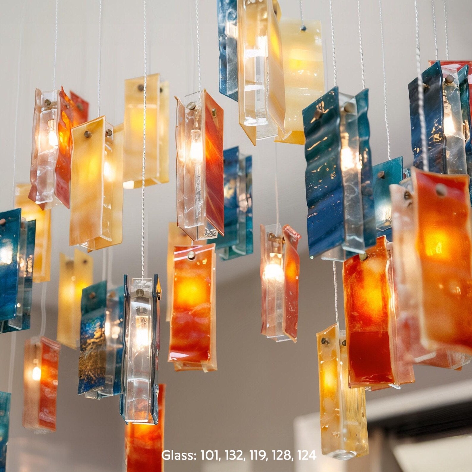 The Most Unique-dining Table Lights. Colored Glass Light, Art Glass ...