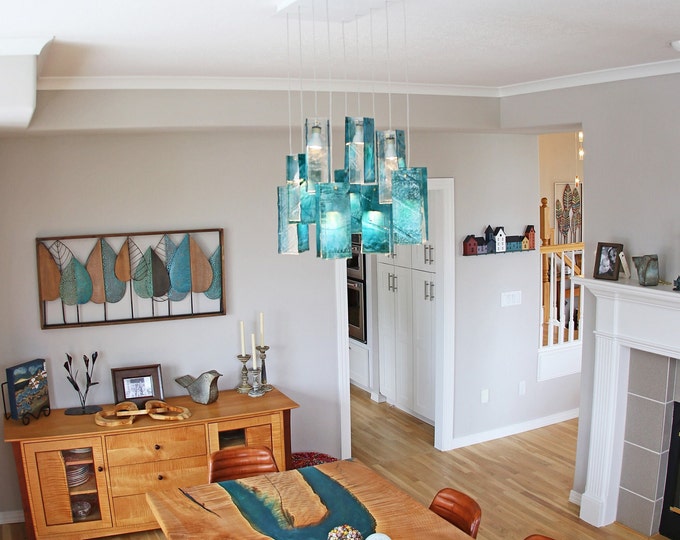 Sea Glass Light Fixture Made to Order - Etsy