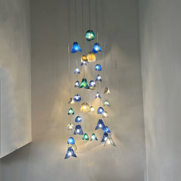 Seaglass Chandelier - Etsy