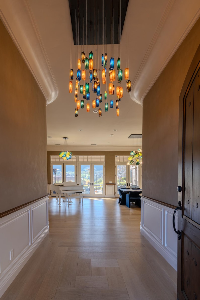 Mid Century Modern Home Decor Lighting With Stained Glass Lamp for ...