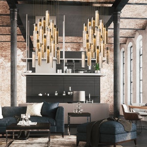 Rustic Chandelier, Boho Lighting, Handmade Earth Tones Art Glass ...