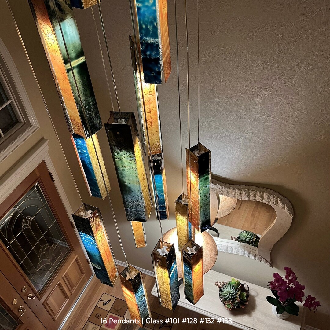 Custom Blown Glass Pendant Lighting Chandelier: A Radiant Fusion for ...