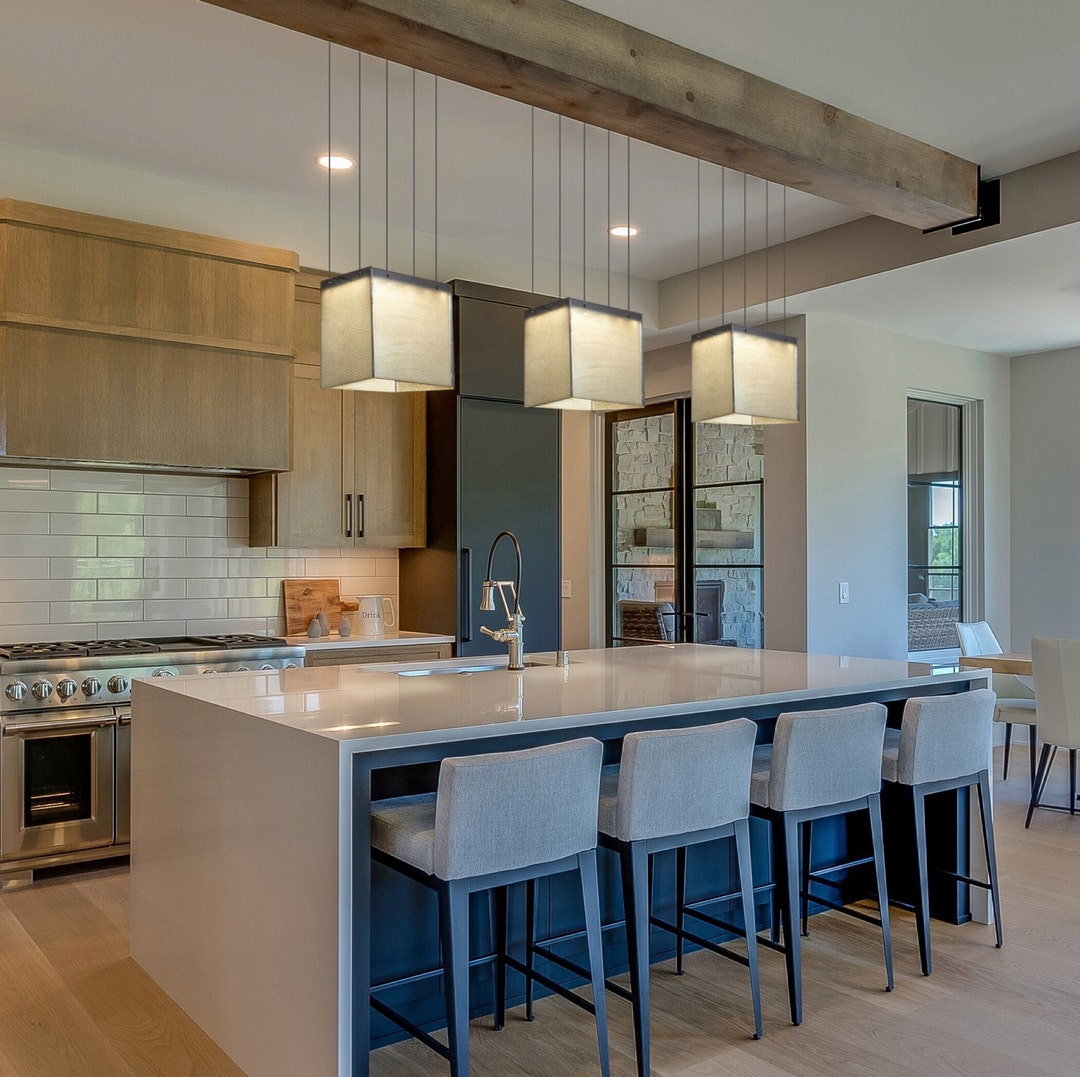 Kitchen Island Lighting. Large Glass Pendant Light for Kitchen Lighting ...