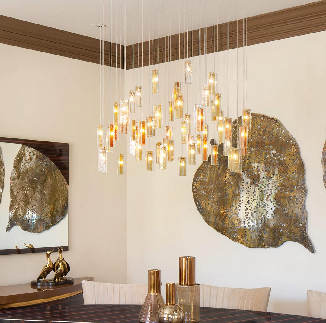 Unique Dining Room Lighting - Pendant Lamp Light. Custom Made Blown ...