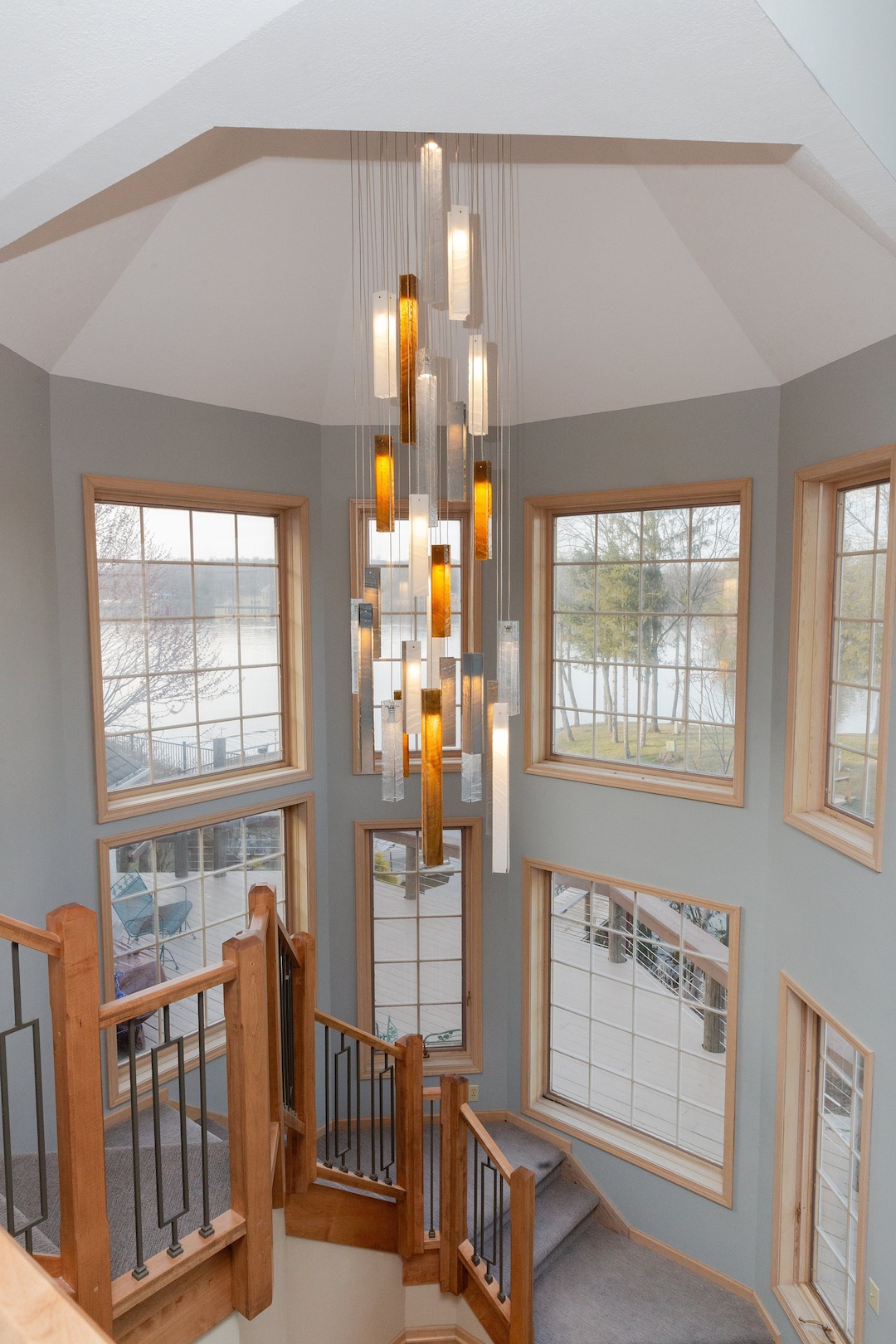 Boho Room Decor. Large Pendant Light for Entryway and Staircase. Art ...