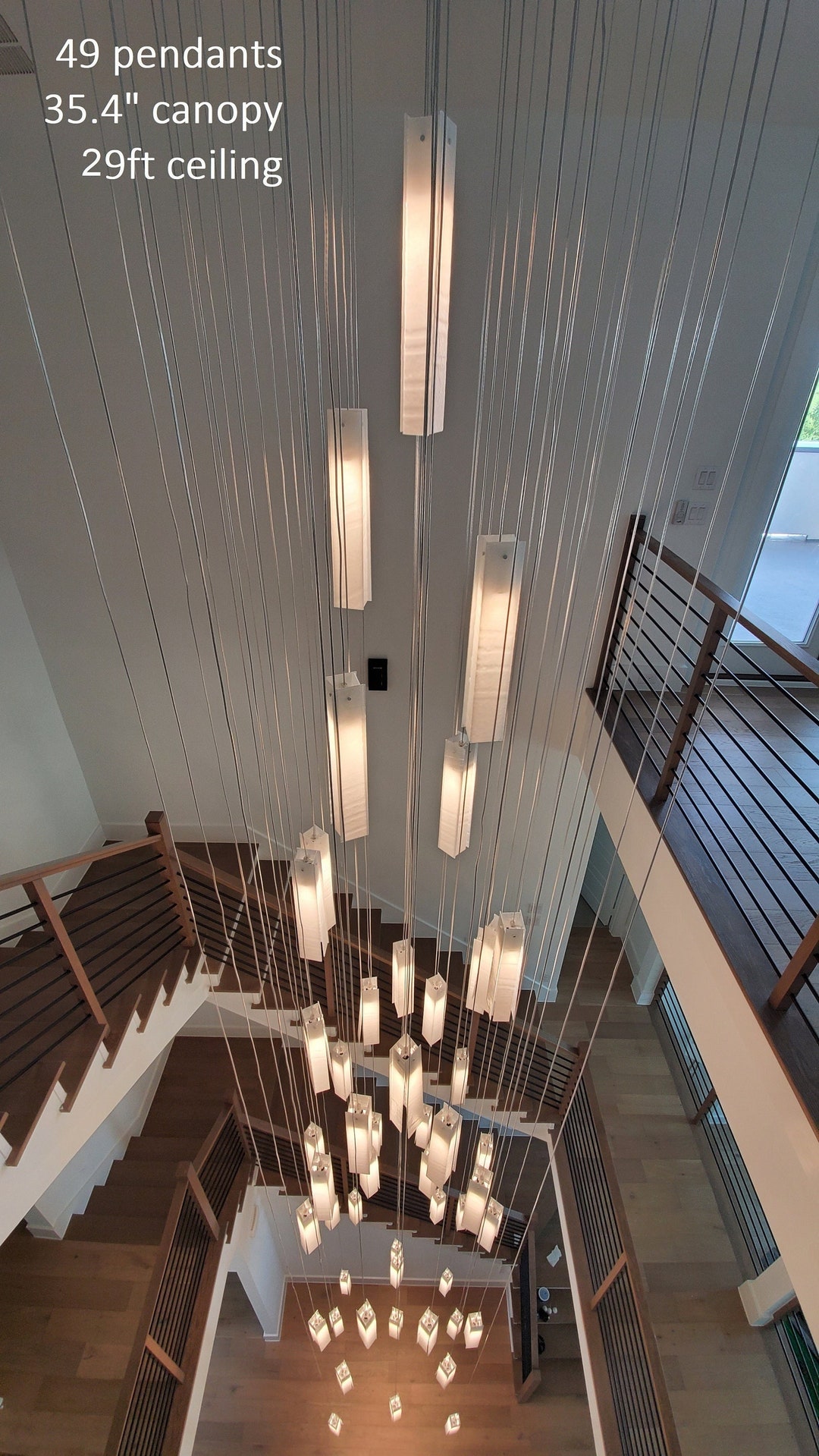 Staircase Chandelier Lighting for Modern Home Decor. - Etsy
