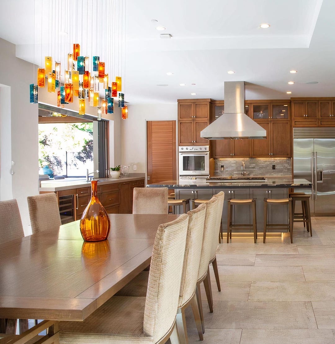 The Most Unique-dining Table Lights. Colored Glass Light, Art Glass ...
