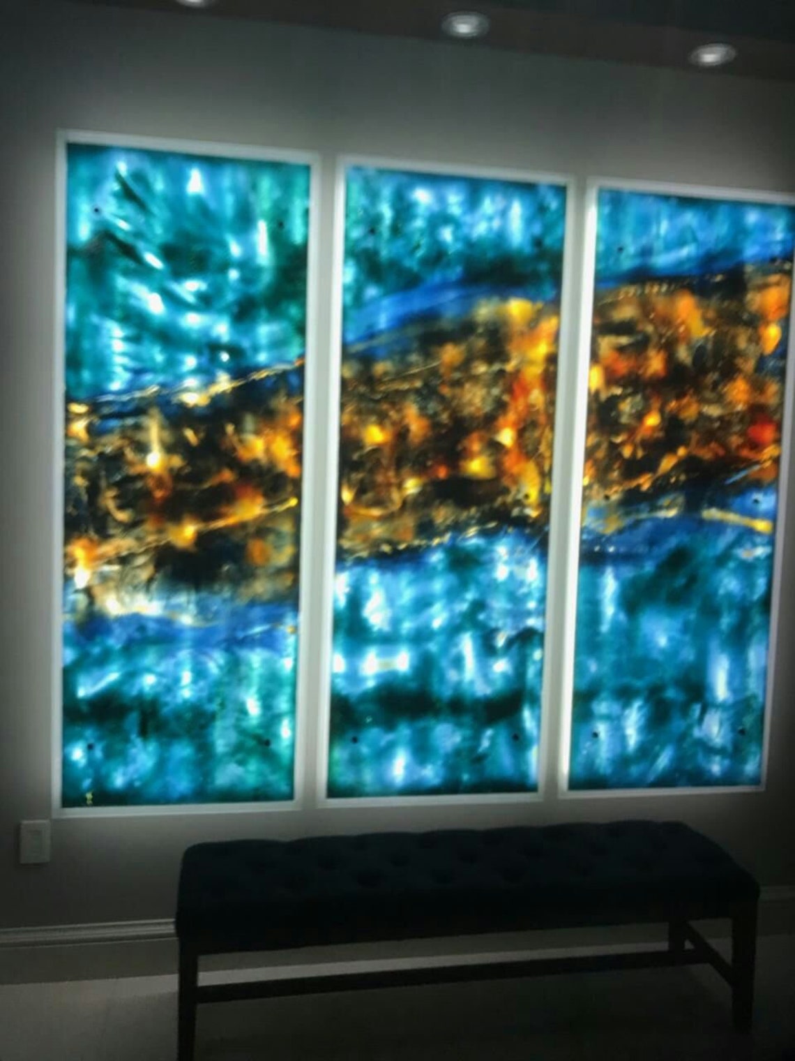 Large Glass Wall Art Etsy
