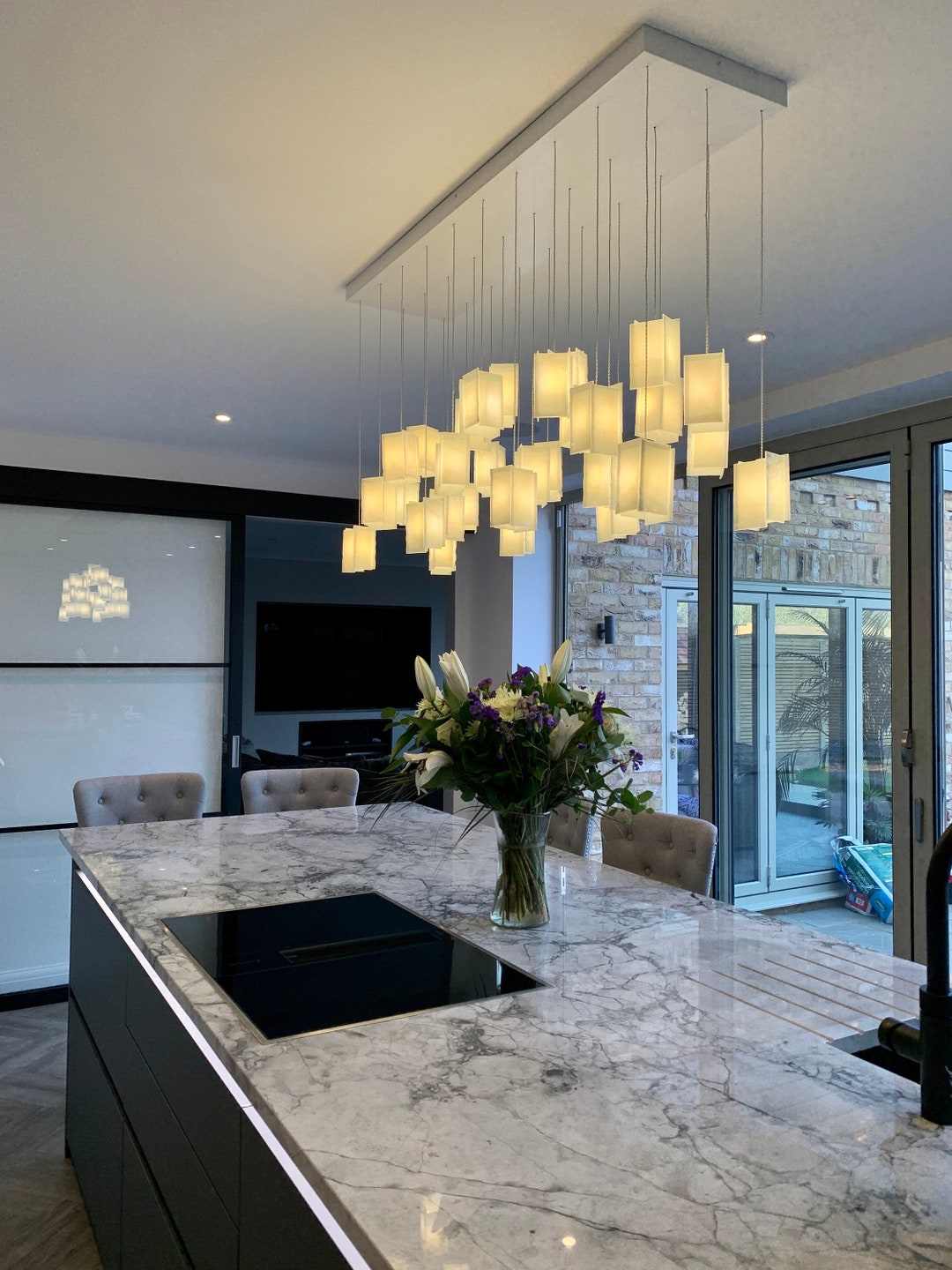 EVEREST Kitchen Lamp, Pendant Light Glass for Kitchen Décor. Glass ...