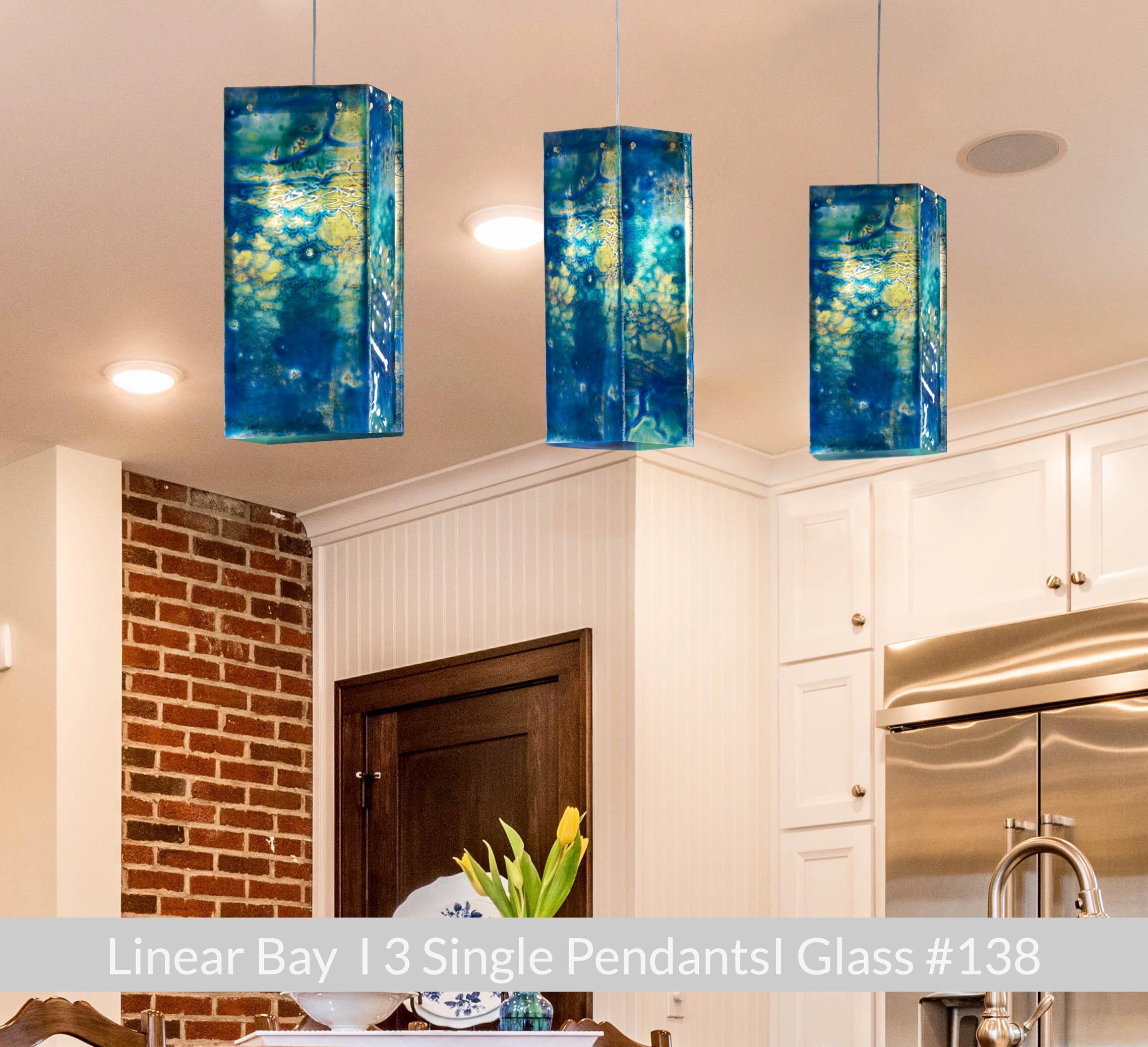 Large Pendant Light for Over an Island Lighting. Stained Glass - Etsy