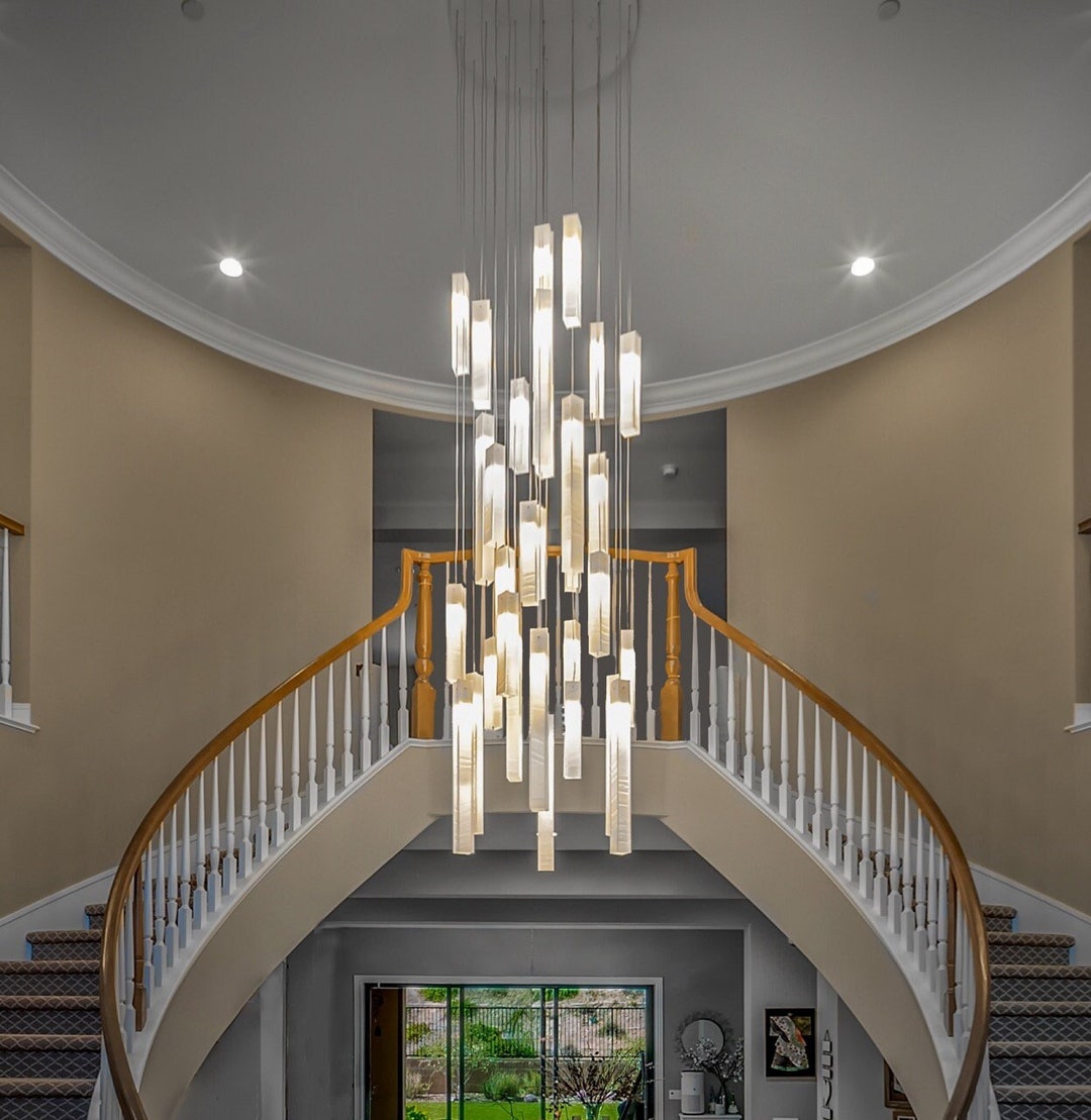 Modern Pendant Chandelier for High Ceiling Entryway I Stairways ...