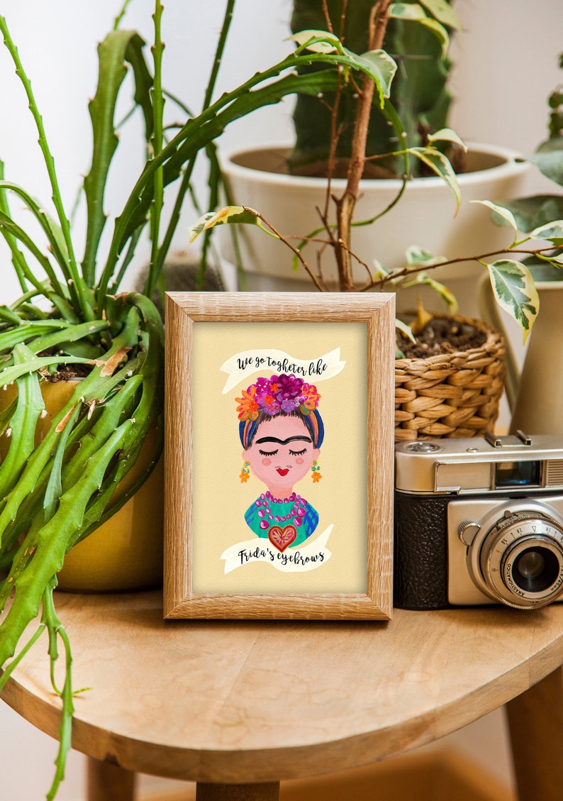 Fun and Colourful Frida Kahlo Art Print Living Room Decor | Etsy