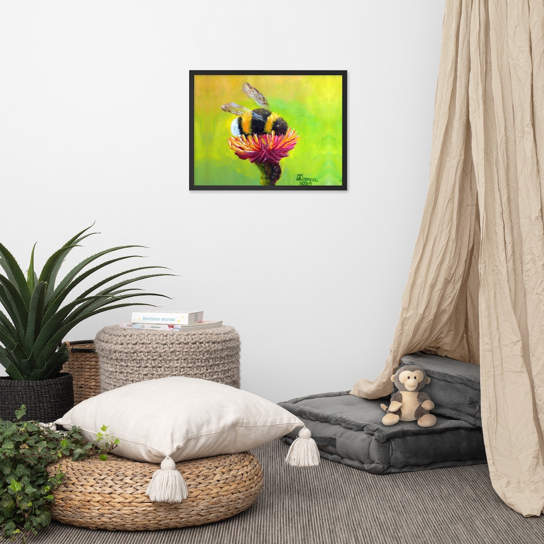 Framed Poster, Bumblebee, Ground Bee, Wall Art, Home Decor, Art Prints ...