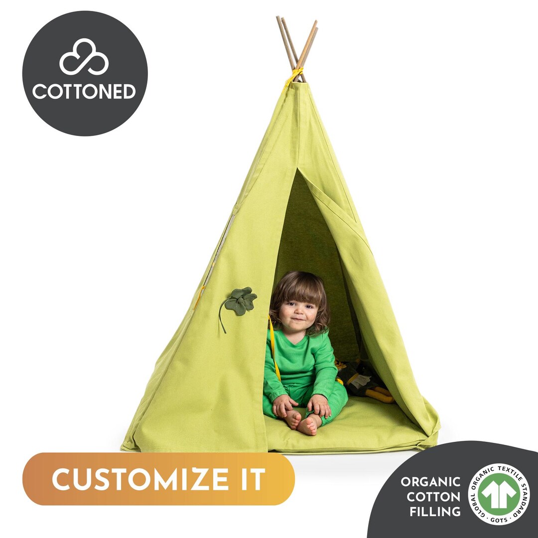 Custom Organic Kids Teepee | Filled With Organic GOTS Cotton | Any ...