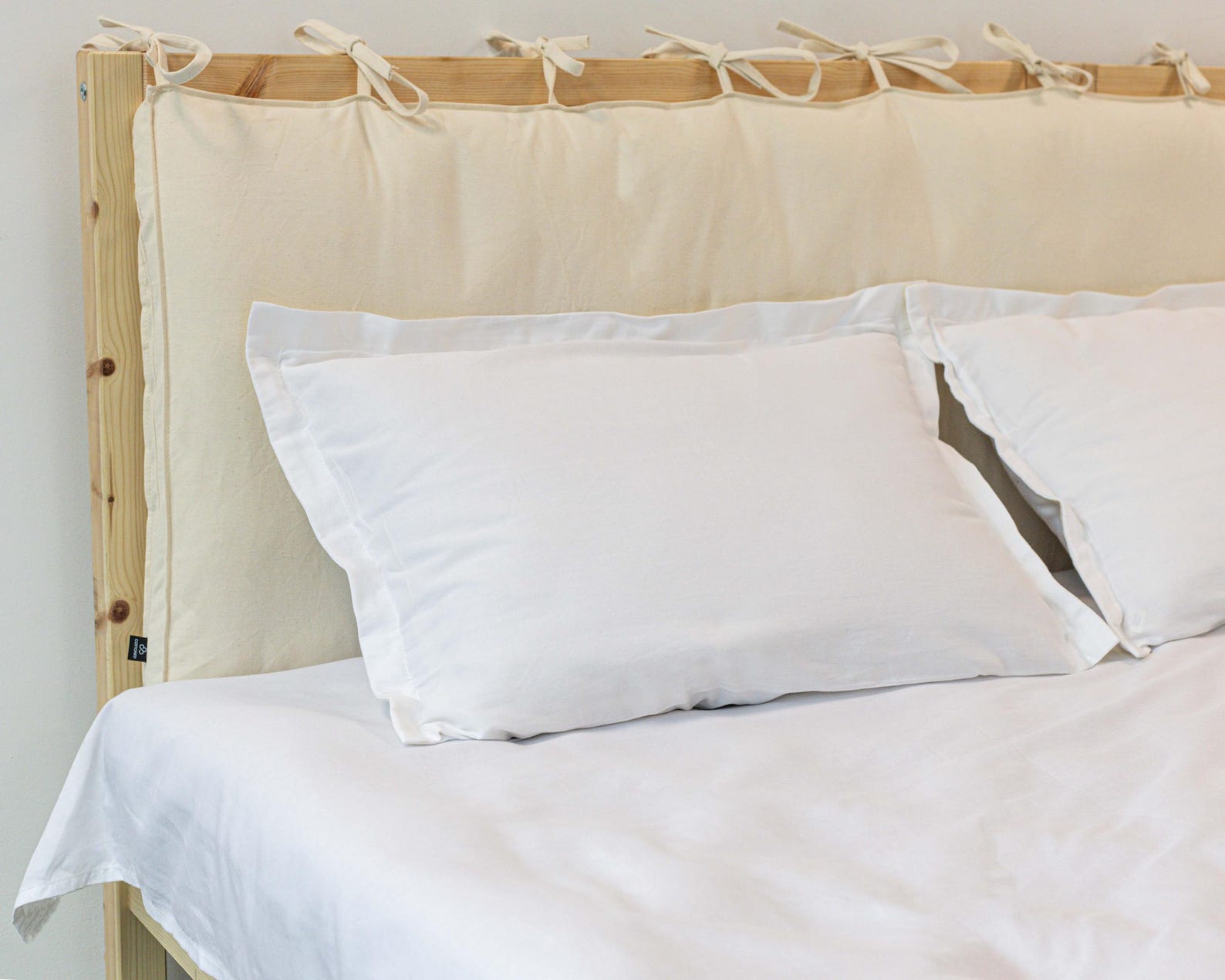 Custom Organic Cotton Headboard Cushion With Removable Cover | Any ...
