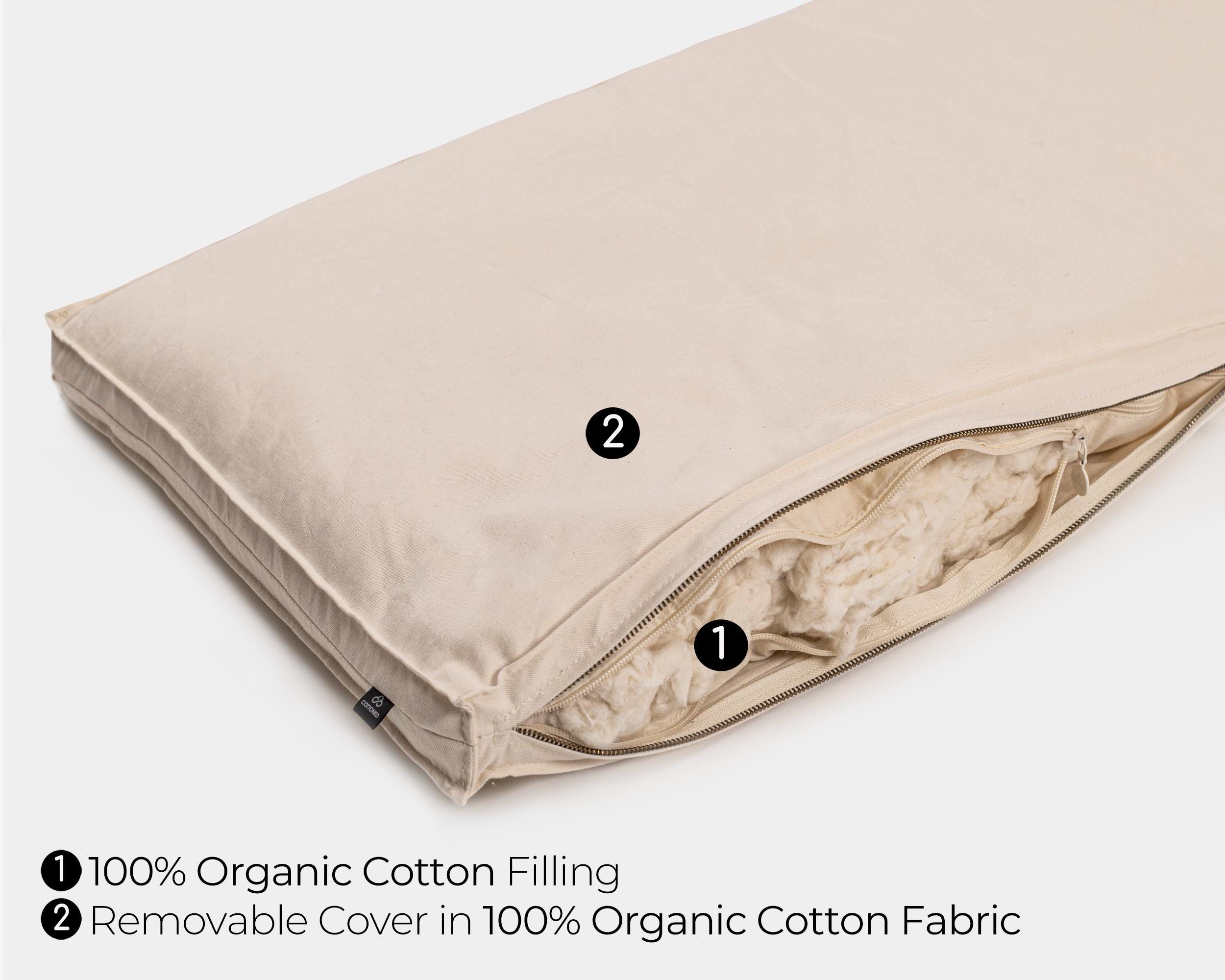 Custom Organic Cotton Headboard Cushion With Removable Cover | Any ...