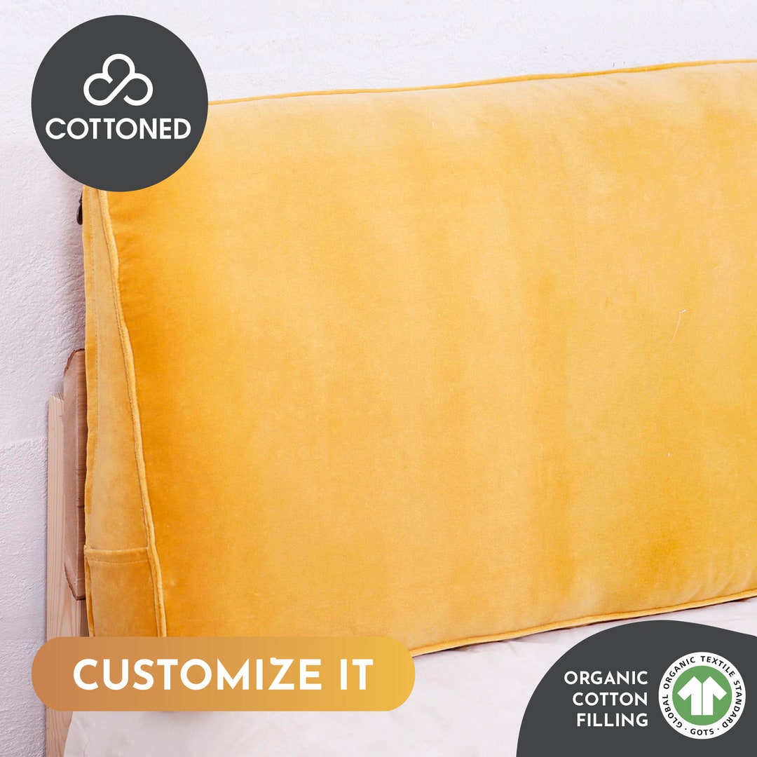 Custom Organic Cotton Triangular Back Cushion With Removable Cover ...