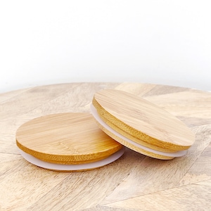 Airtight Bamboo Lids for Gu Lidl Aldi Dessert Pots - Upcycle Your Jars ...