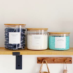 Extra Large Wide Mouth Glass Kitchen Storage Jar With White Waterproof ...