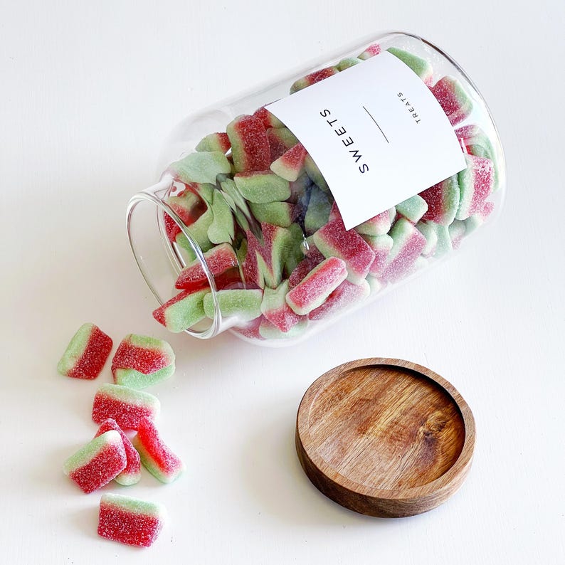 Personalised Kitchen Storage Jar – Glass Jar With Acacia Wood Lid - Etsy UK