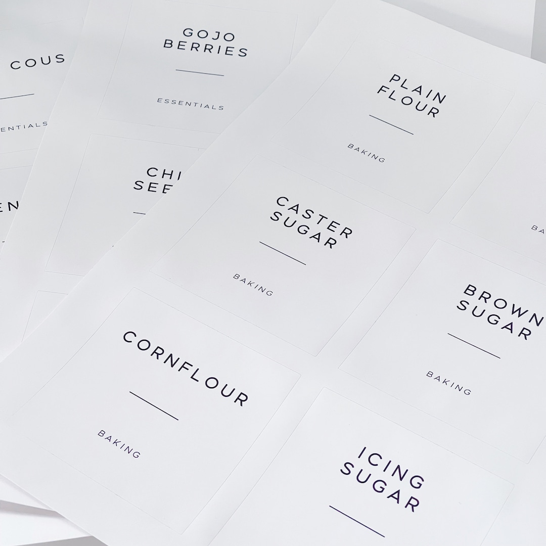 8cm X 8cm Square White Custom Labels - Waterproof - Personalised ...