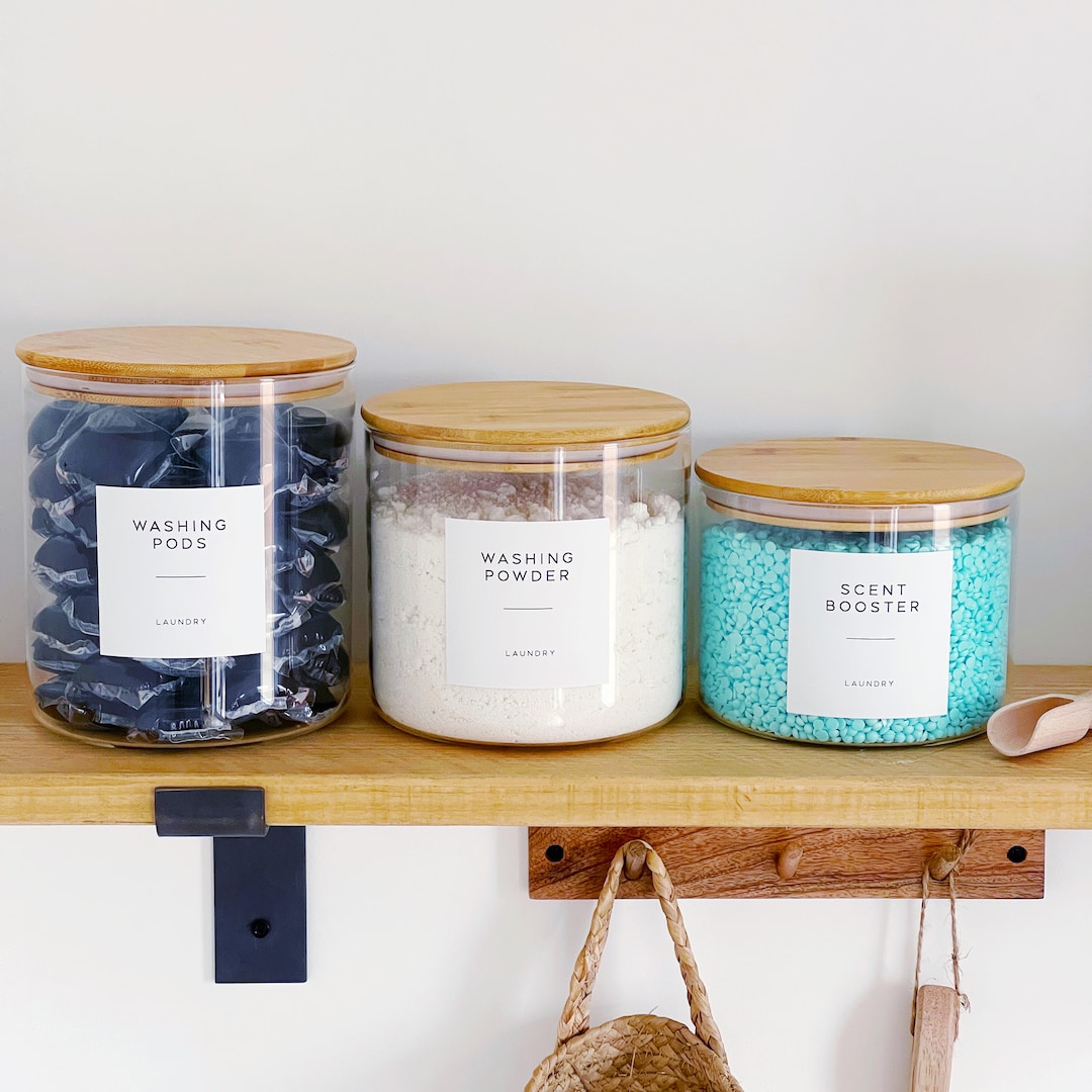 Extra Large Wide Mouth Glass Kitchen Storage Jar With White Waterproof ...