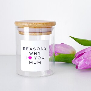 Reasons Why I/we Love You Mum Jar Gift for Mum Mother's Day Gift - Etsy