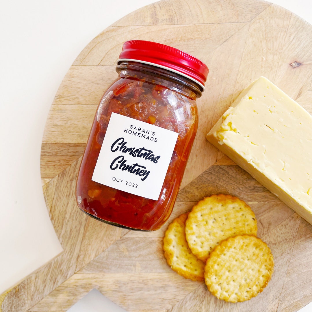 Personalised Christmas Labels for Homemade Chutney, Jams, Pickles and ...