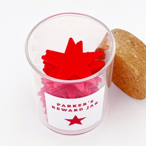 Small Personalised Reward Jar - Star Tokens Included - Lots of Colour ...