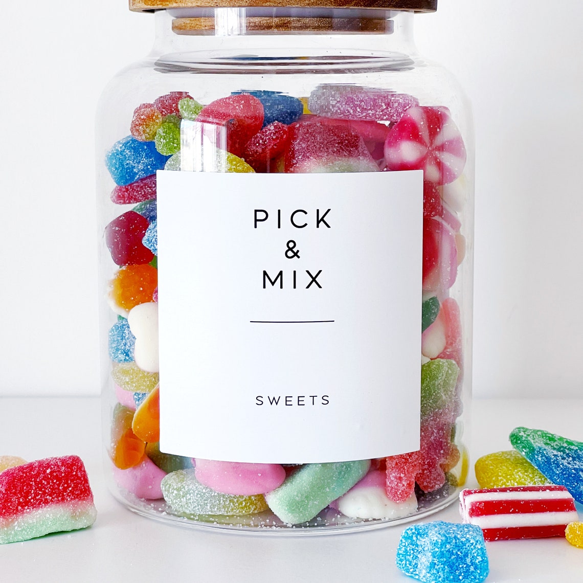 Sweet Treats Storage Jar With Waterproof Personalised Label - Choice of ...