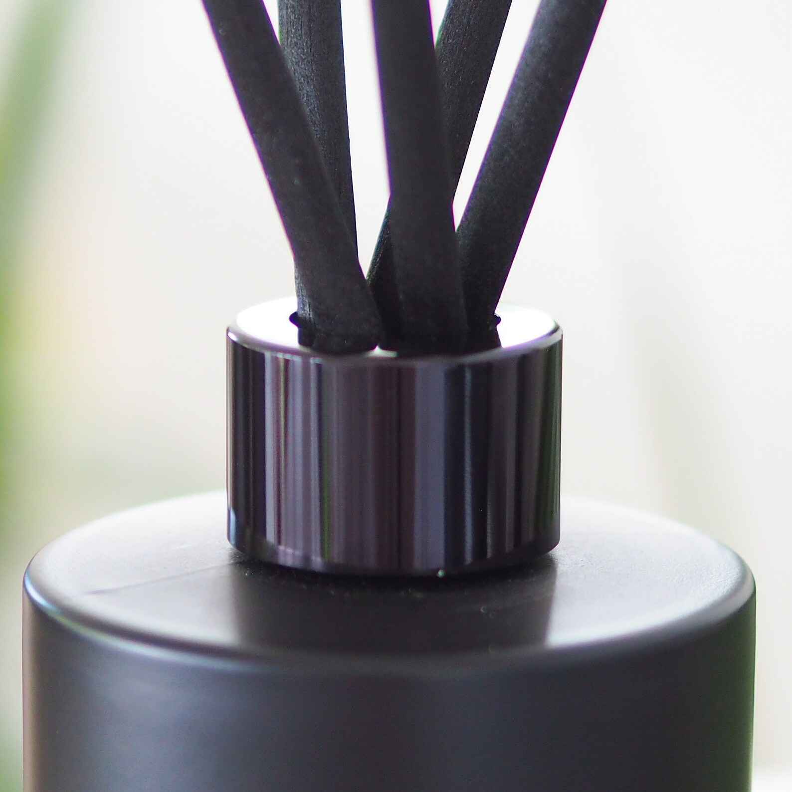 Matt Black Glass Diffuser Bottle and Reeds - Choice of Neck and Reeds ...