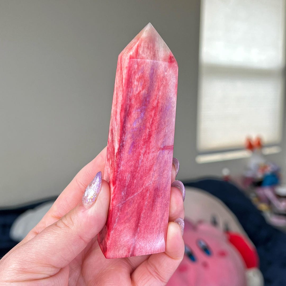 Flashy Red Moonstone Tower - Etsy