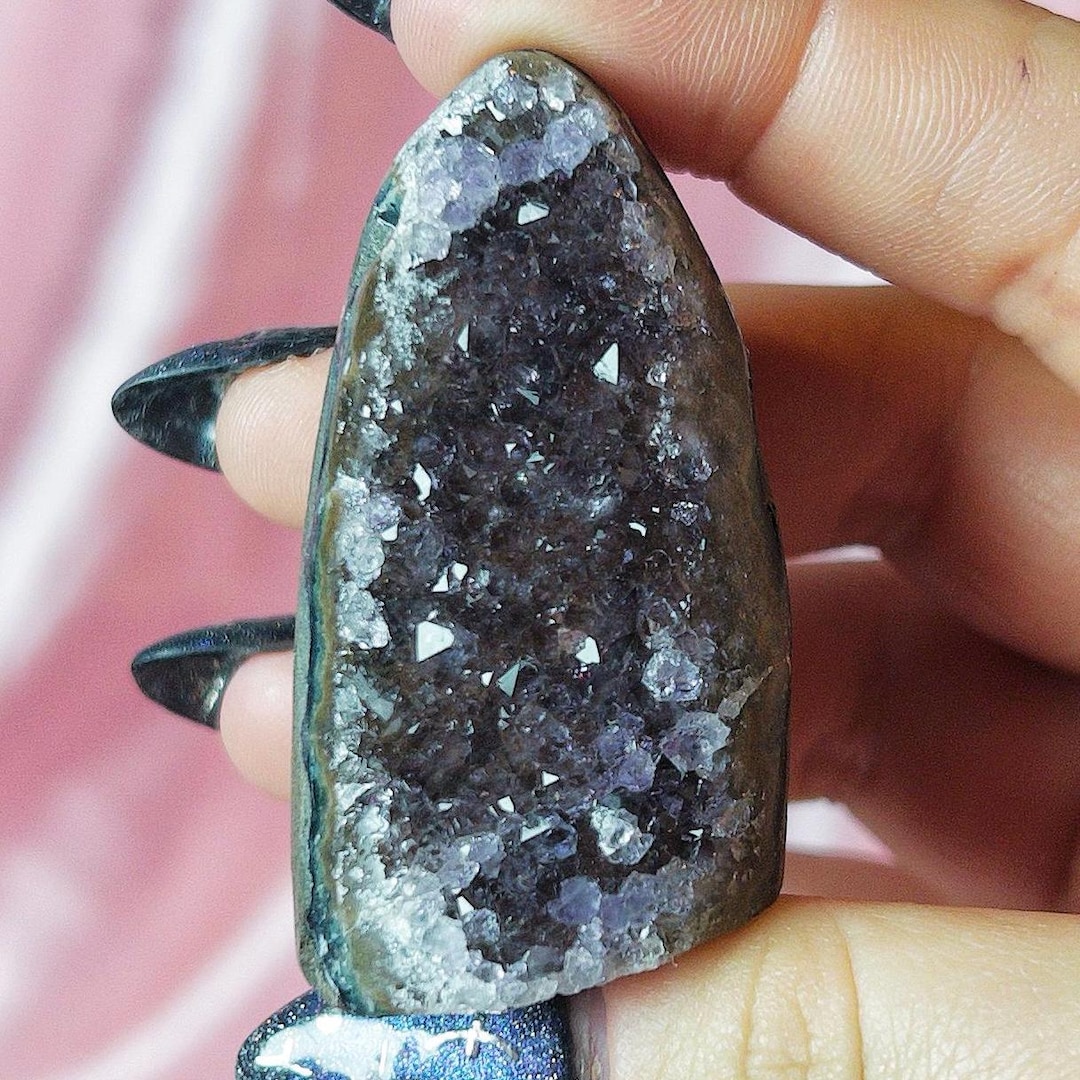 Amethyst Cluster Cut Base - Natural Crystal Druzy Geode - Etsy