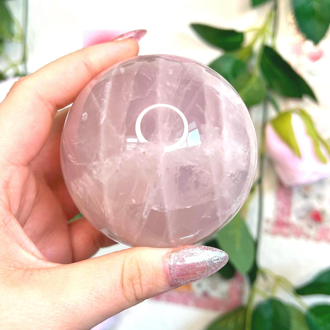 Large Juicy Ballet Pink Rose Quartz Sphere - Etsy