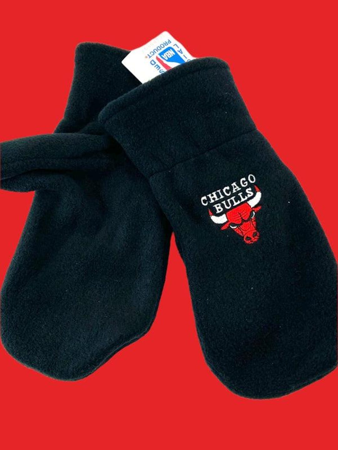 Chicago Bulls Vintage Late '90s NBA Adult Black Fleece NOS Mittens - Etsy