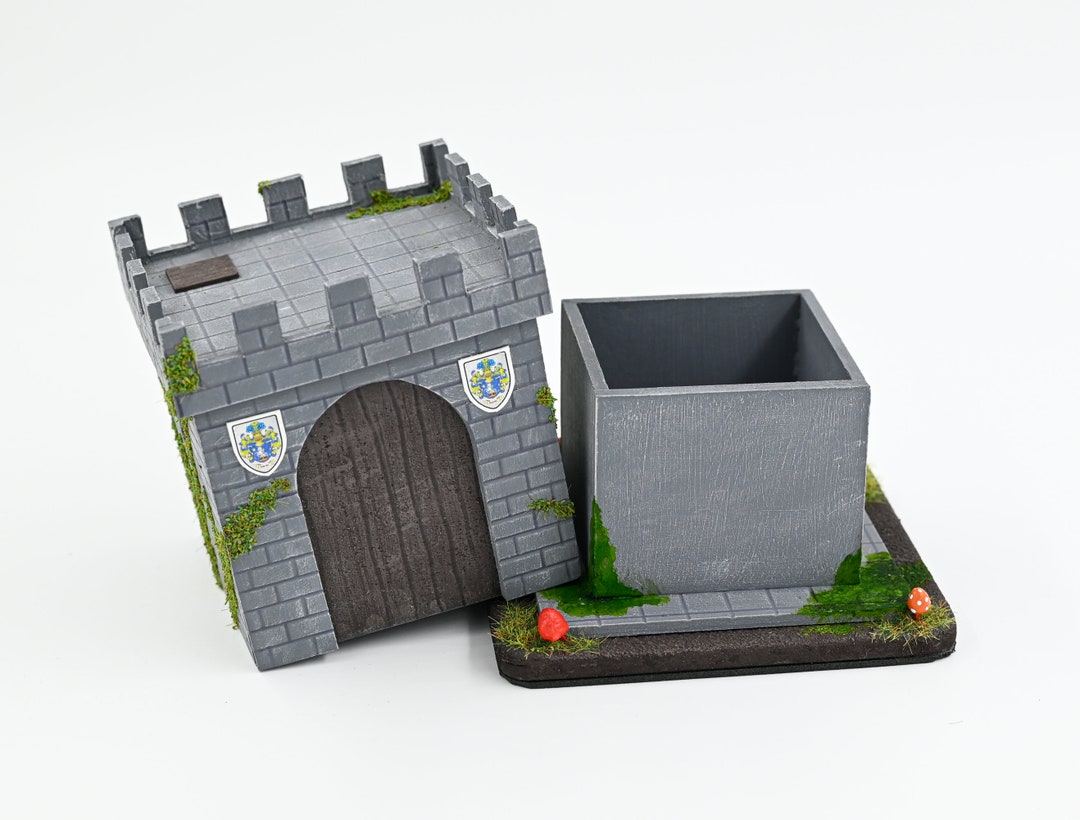 Miniature Castle Storage Double Engagement Ring Box, Medieval Castle ...