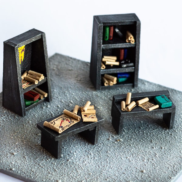 Miniature Library - Etsy