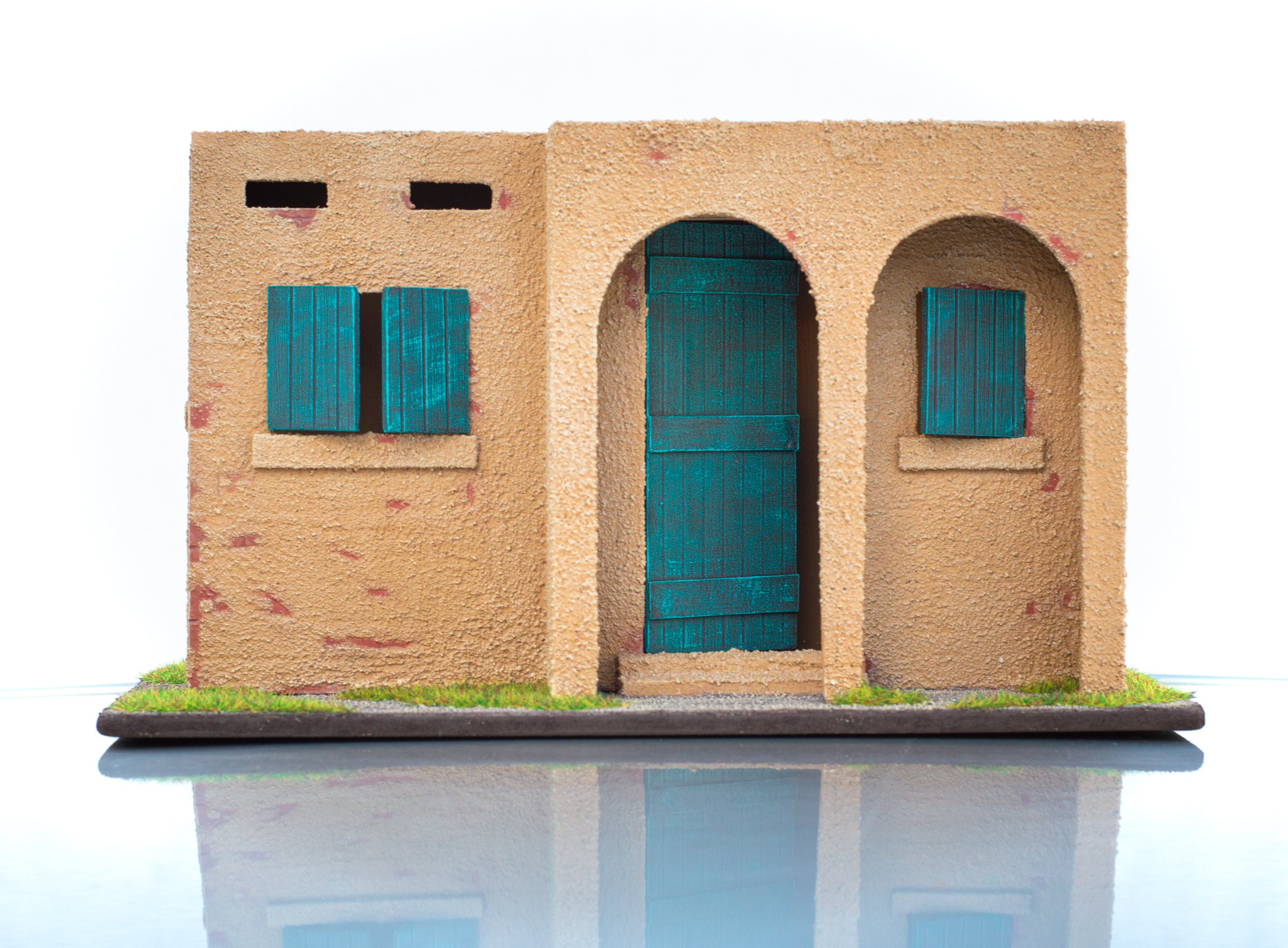 Nativity Village House of Bethlehem & Arch Doorway, Christmas ...