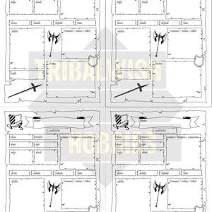 Heroquest Character Sheet, Printable Digital Download, Dungeon ...