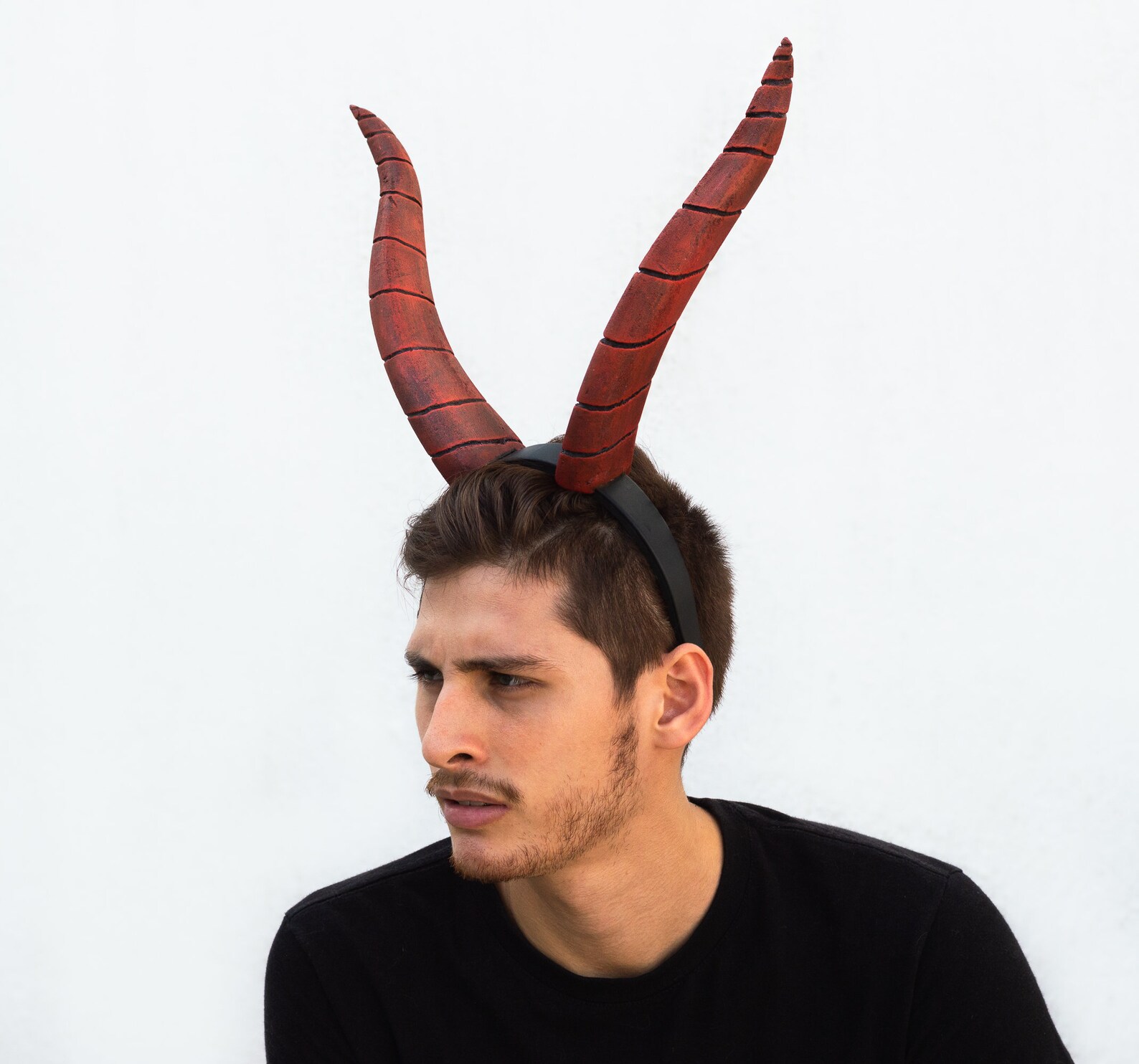 Long Red Horns With Headband Cosplay Costume Disguise - Etsy