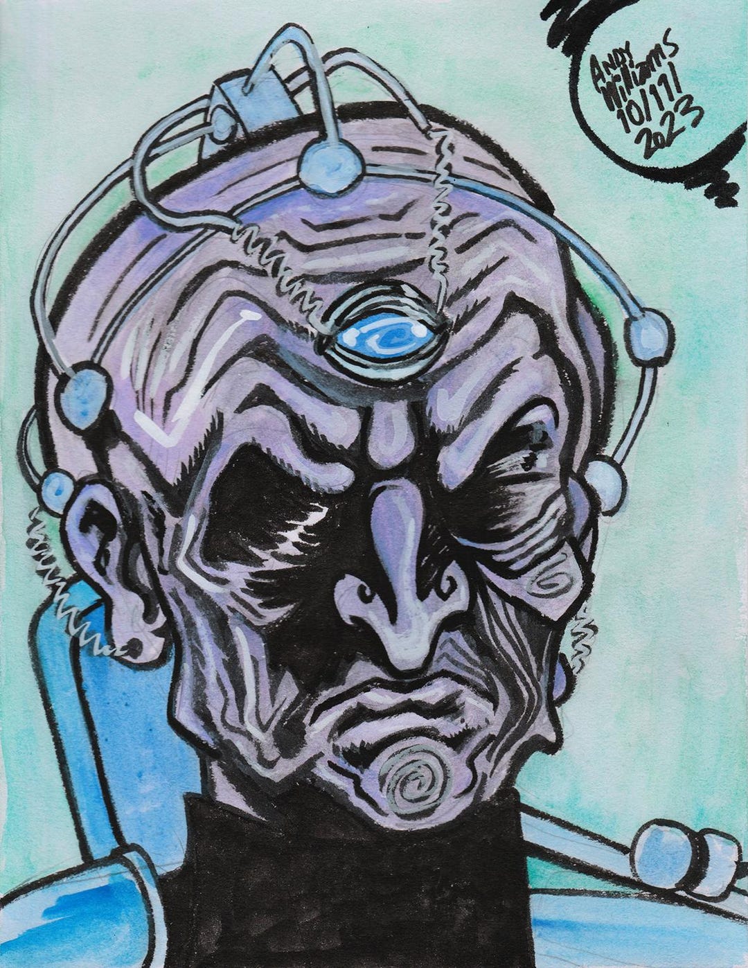 DAVROS Doctor Who Original Hand-drawn Colour Artwork - Etsy UK