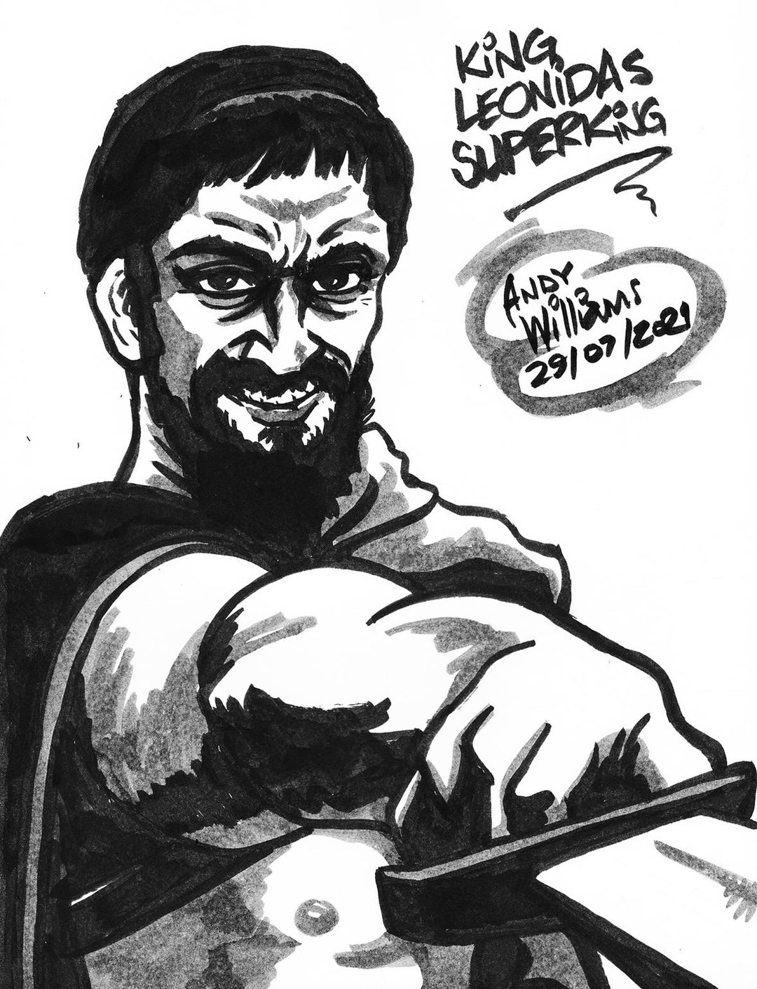 KING LEONIDAS 300 Original Hand-drawn Artwork Illustration - Etsy