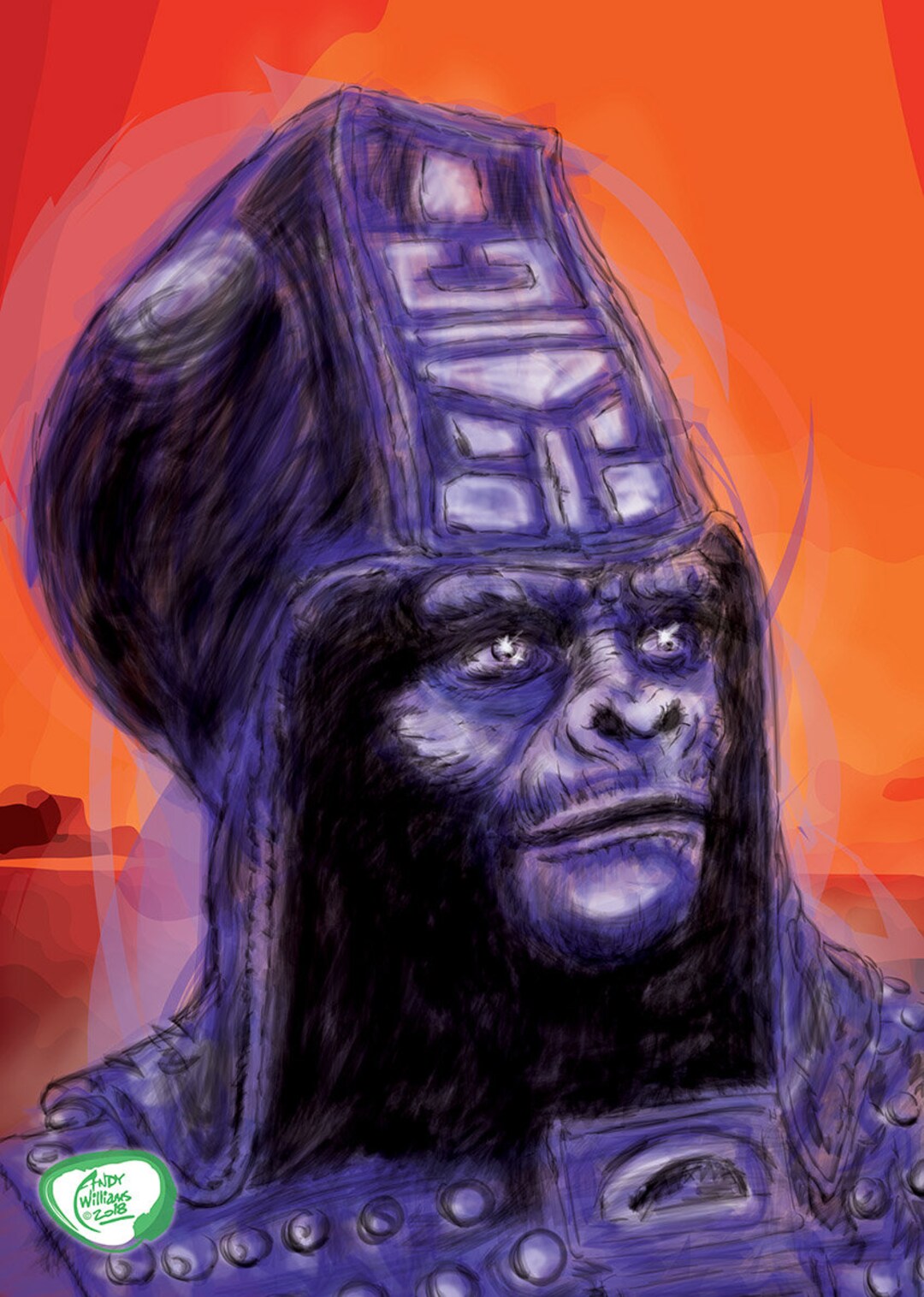 PLANET of the APES URKO Limited Edition Art Print on High Quality Card ...