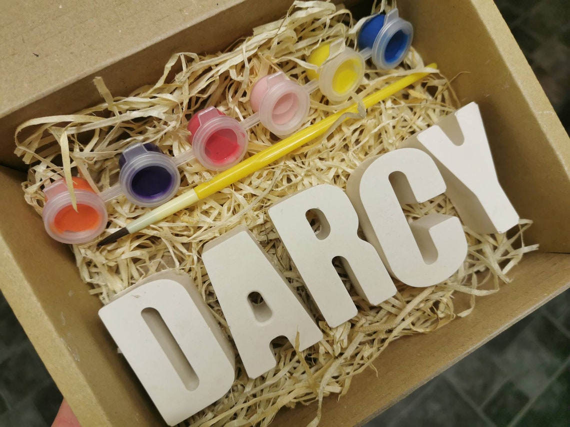 Paint Your Own Plaster Name Letters&words Personalised Gift | Etsy UK