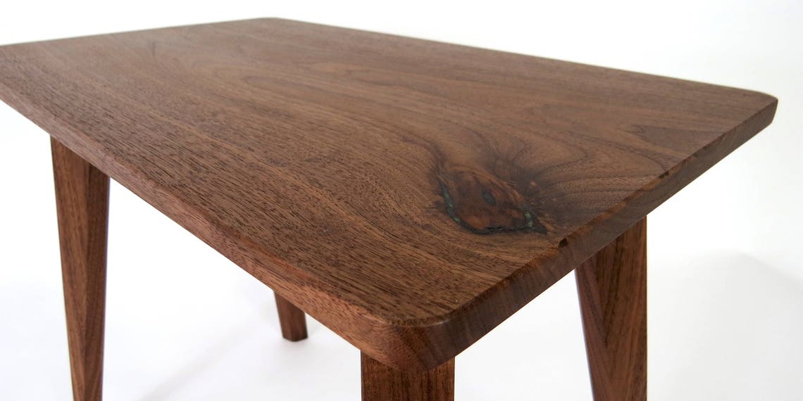 Solid Wood Mid-century Modern Side Table American Black Walnut ...