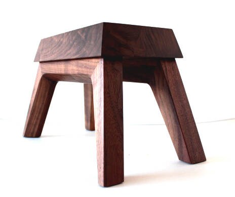 Small Mid-century Modern Contempoary Childrens Stool Step Solid Wood ...