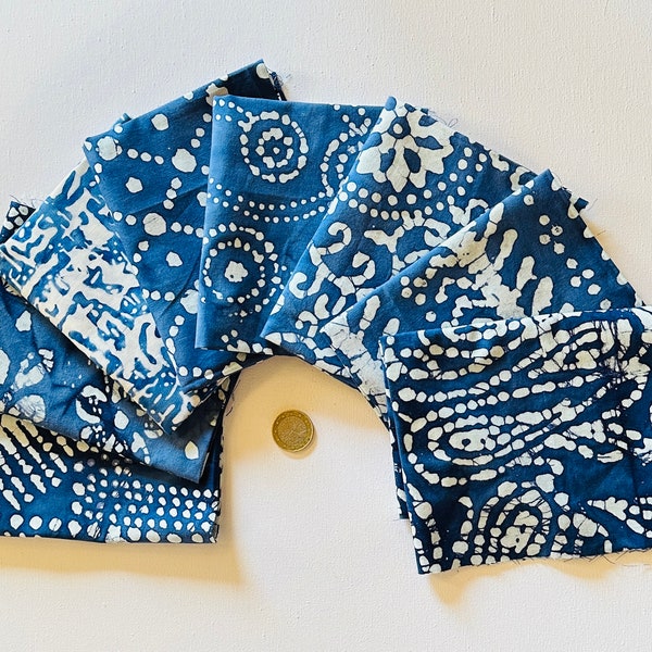 Indigo Batik Fabric - Etsy